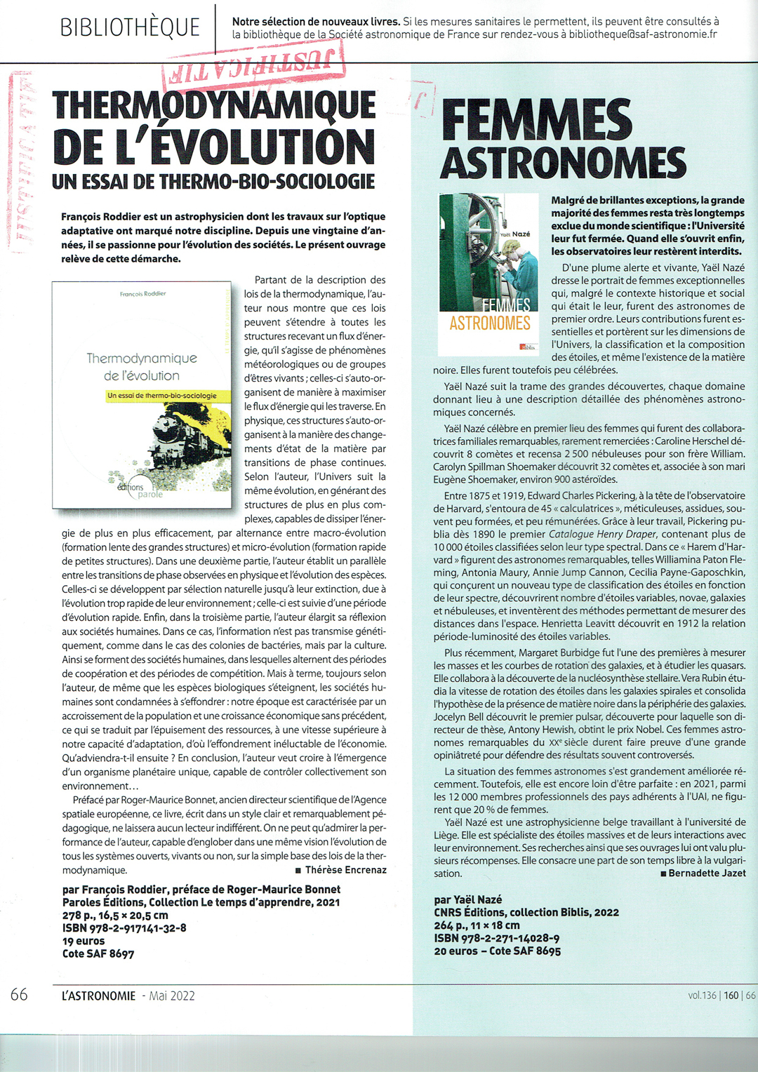 Article : “Thermodynamique de l’évolution” de François Roddier dans la ...